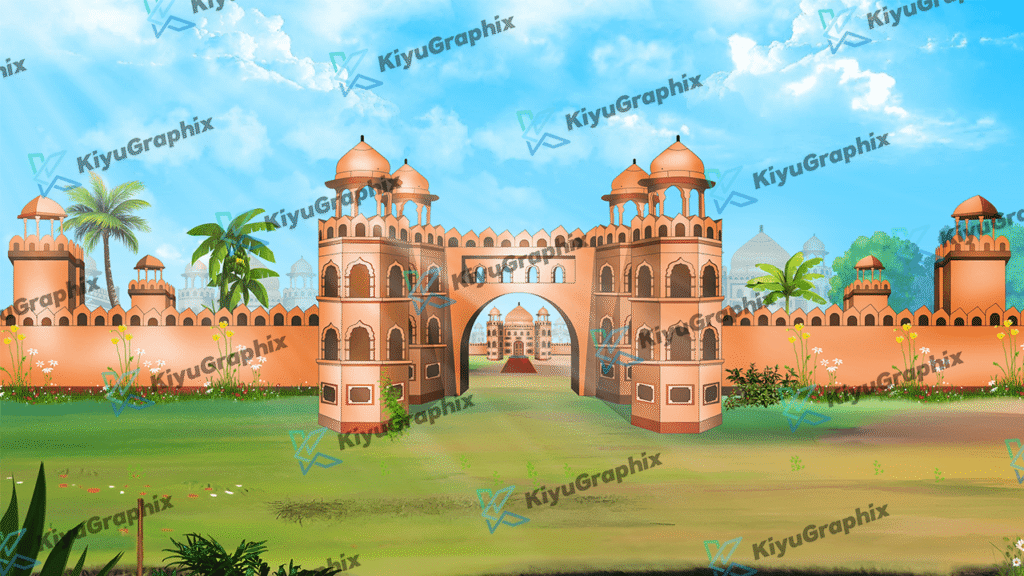 Fort Front Gate Background (PSD File) - KiyuGraphix