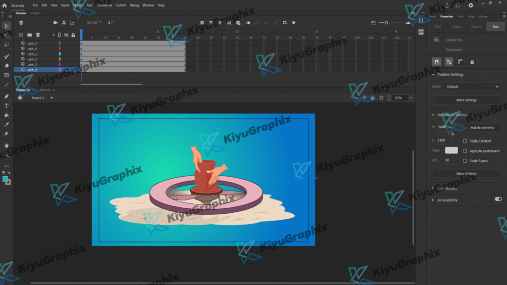 Ghada Banane Wala Chakra Cartoon Character with Animation (FLA Vector ...