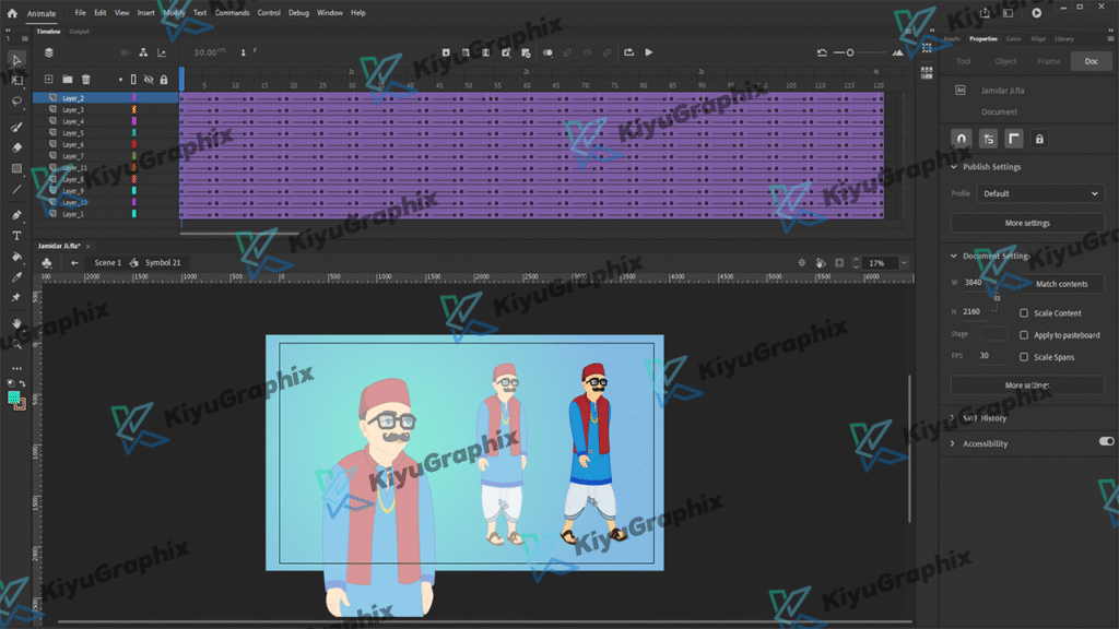 Jamidar Cartoon Character With Animation (Adobe-Animate-Vector ...