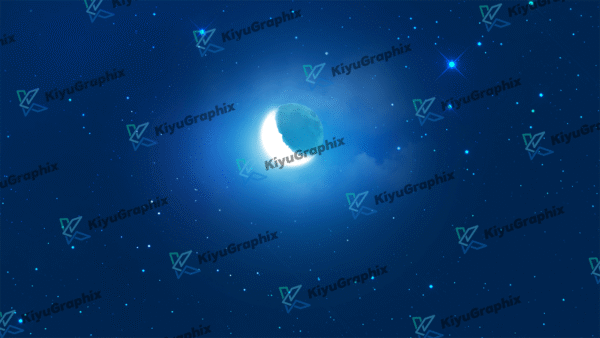 Night Moon Background (PSD File) - KiyuGraphix