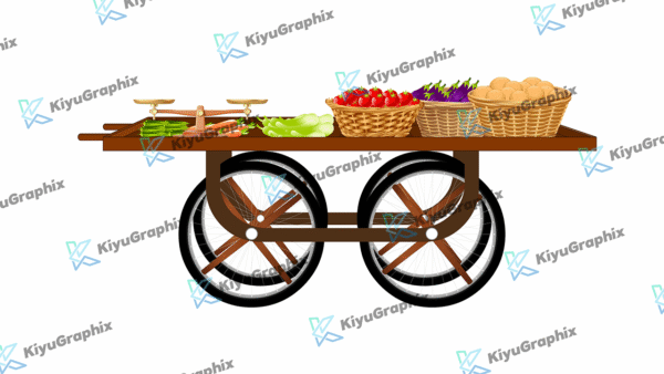 Indian Vegetable Thela Cartoon with Animation (FLA File) - KiyuGraphix