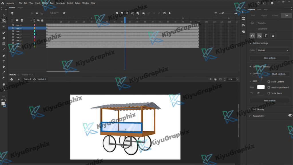 Indian Thela Cartoon Character with Animation (FLAG Vector) - KiyuGraphix