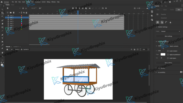Indian Thela Cartoon Character with Animation (FLAG Vector) - KiyuGraphix