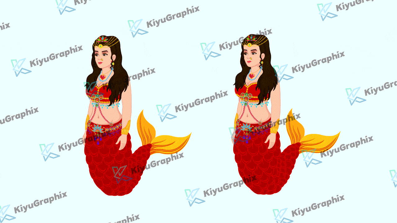 Jalpari-(Mermaid) Cartoon Character (Adobe Animate Vector) - KiyuGraphix